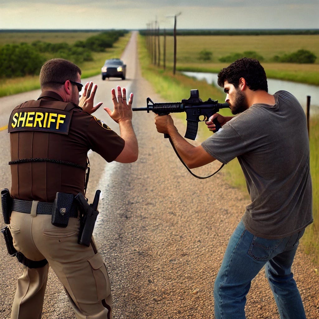 Sheriff’s Deputy, Bruce Johnson is having a bad day — facing death ...