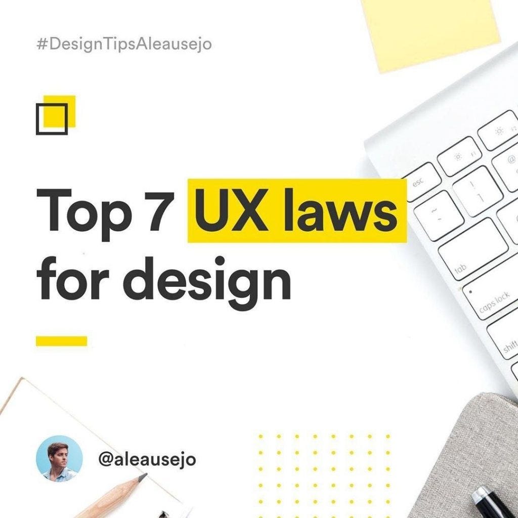 7 laws of UX design. 🧠 7 laws of UX design ⁣ Courtesy of… | by Ruslan ...