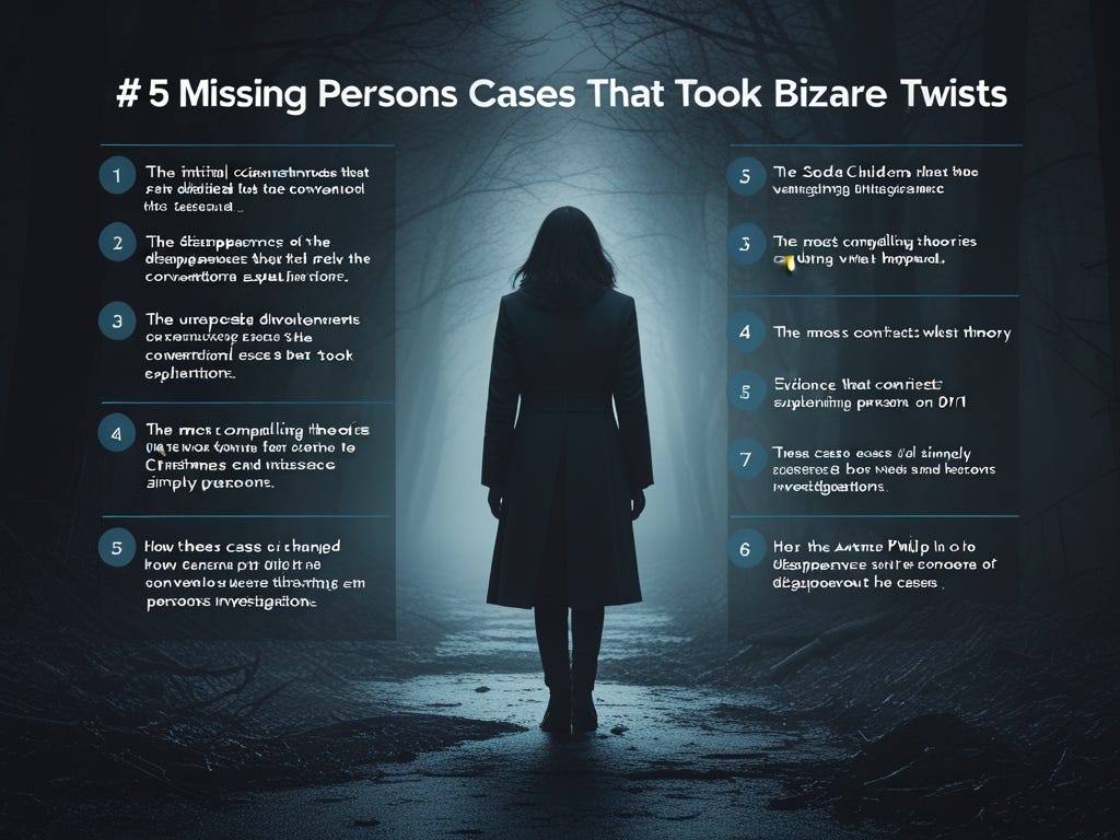 5 Unsolved Missing Persons Cases That Shocked Investigators With Mysterious Twists | by Aarav ...