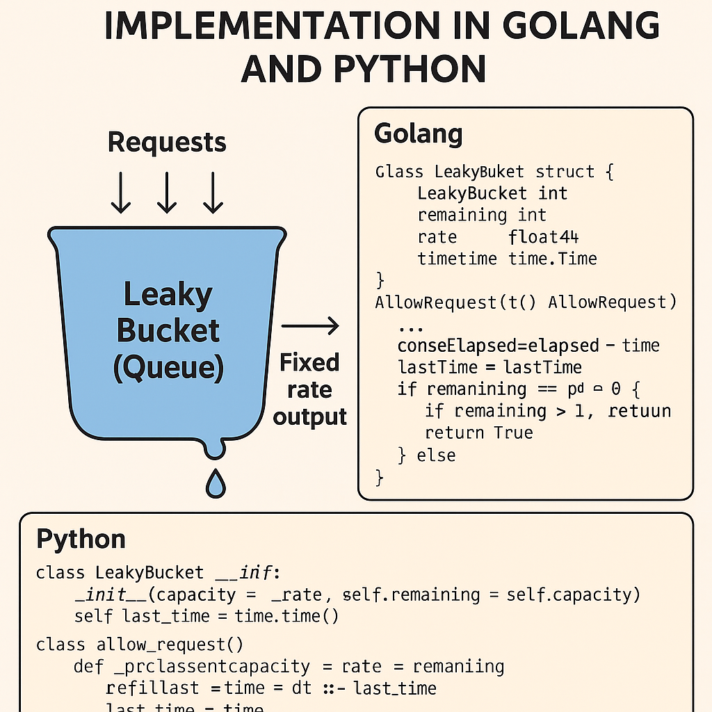Leaky Bucket Algorithm With Implementations In Python And Golang By Mojtaba Mj Michael Medium