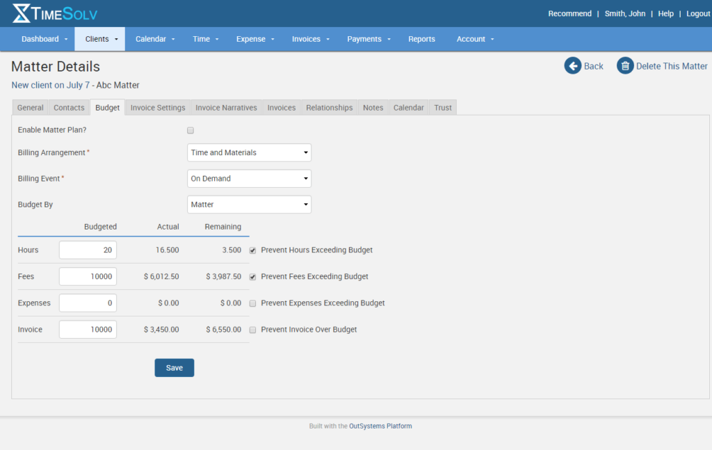 Tip of the Week: How to make a simple matter budget | TimeSolv | by ...