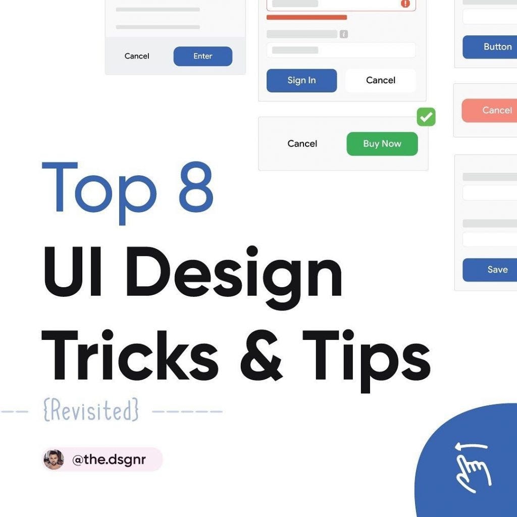 Top 8 UI Design Tricks & Tips. ⚡Part 1 — Top 8 UI/UX Design Tricks ...