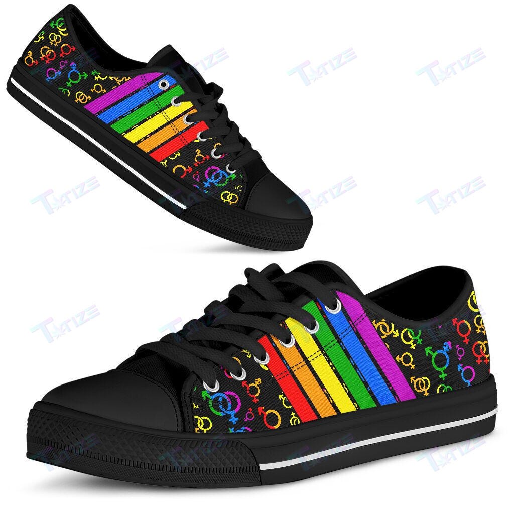 Lgbt Symbol Rainbow Low Top Canvas Shoes Click To Buy Now 2024 | by ...