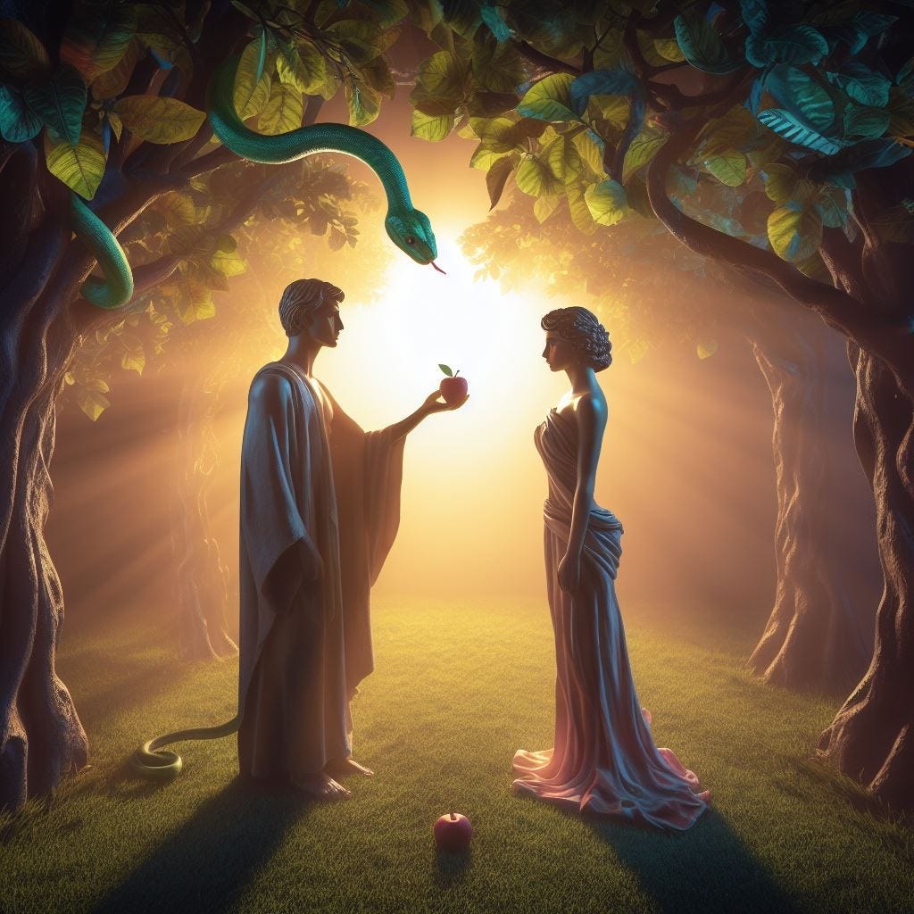 Eve, Darling — Give That Apple Back to the Nice Snake | by ZZ Meditations | ILLUMINATION | Medium