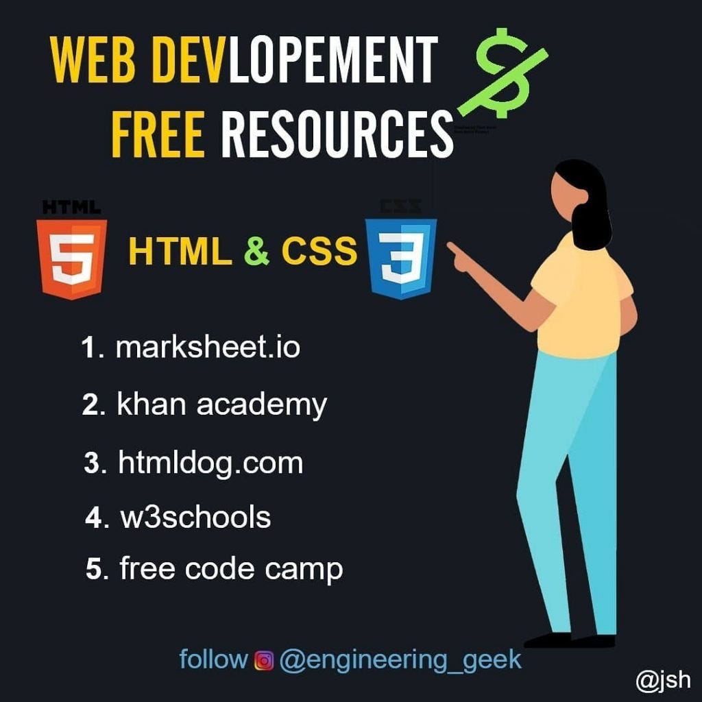 Web Development Free Resources. Part 1 | by Ruslan Galba | @hellotegra ...