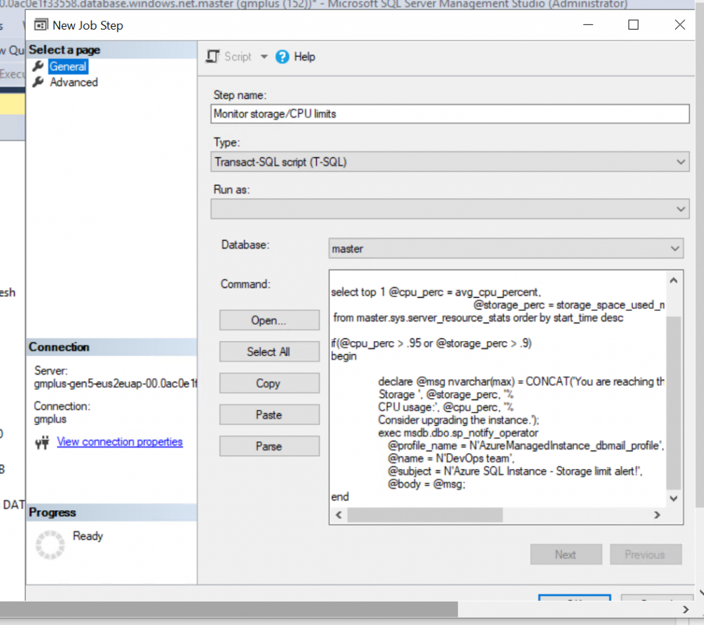 Sending Resource Alerts On Managed Instance By Jovan Popovic Azure Sqldb Managed Instance