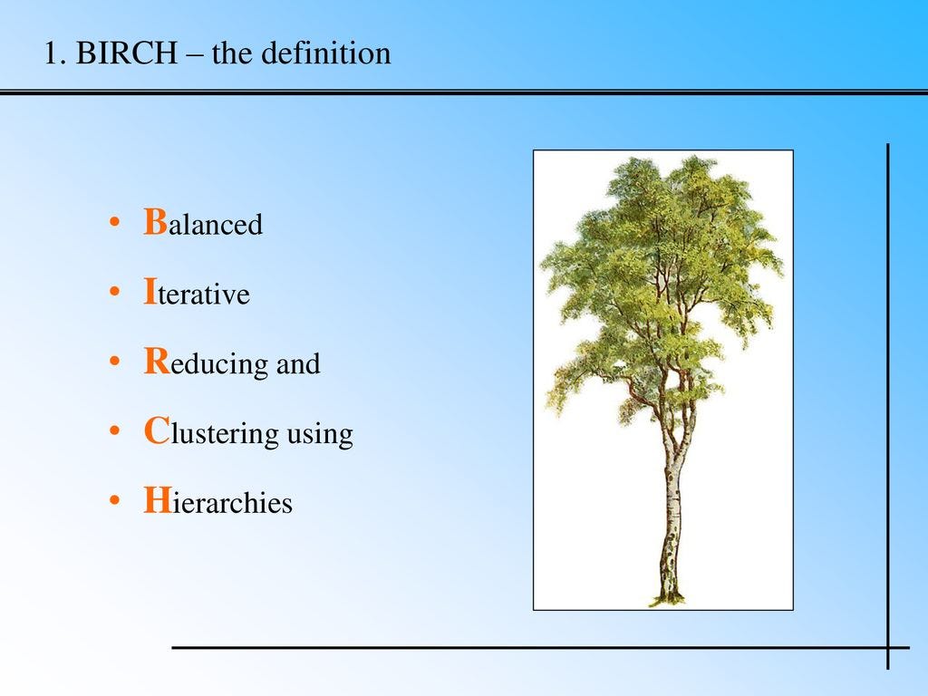 BIRCH CLUSTERING. The Birch clustering method is designed… | by Shivabansal | Medium