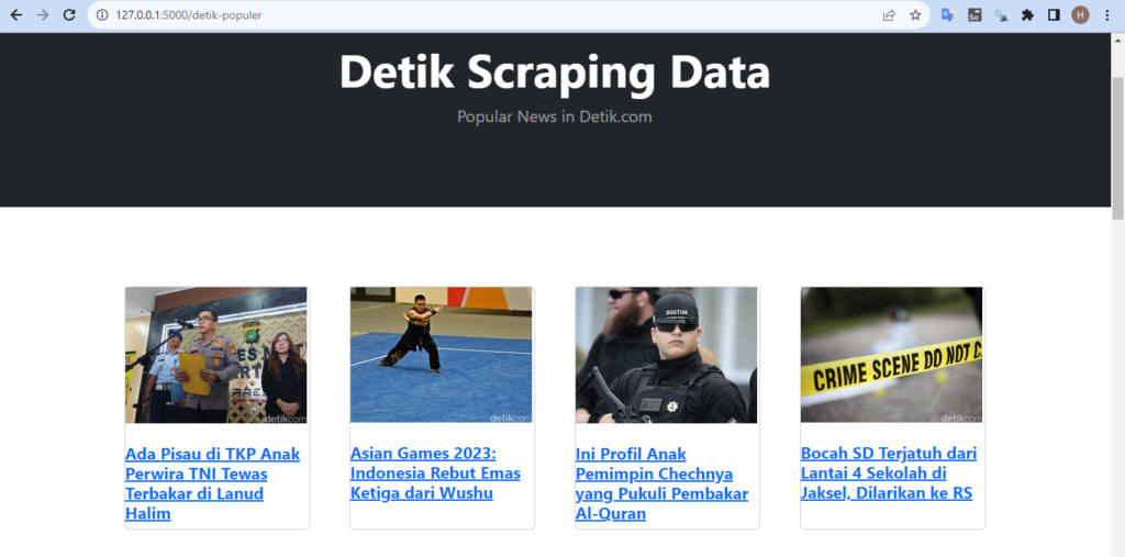 Building a Web Scraping in Python with Flask, Case Study Detikcom | by Husaen al fatah | Medium