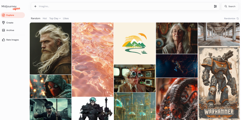 Midjourney Alpha — The New Web Interface for Midjourney | by Sorin Ciornei | thereach.ai | Medium