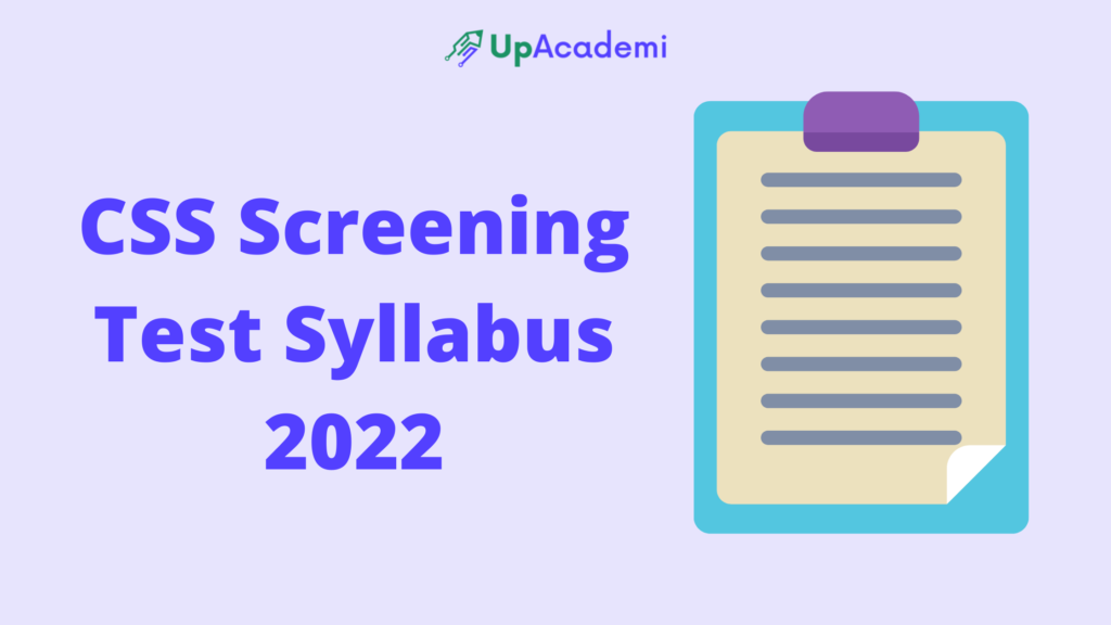 CSS Screening Test Syllabus 2022 - UpAcademi | Medium
