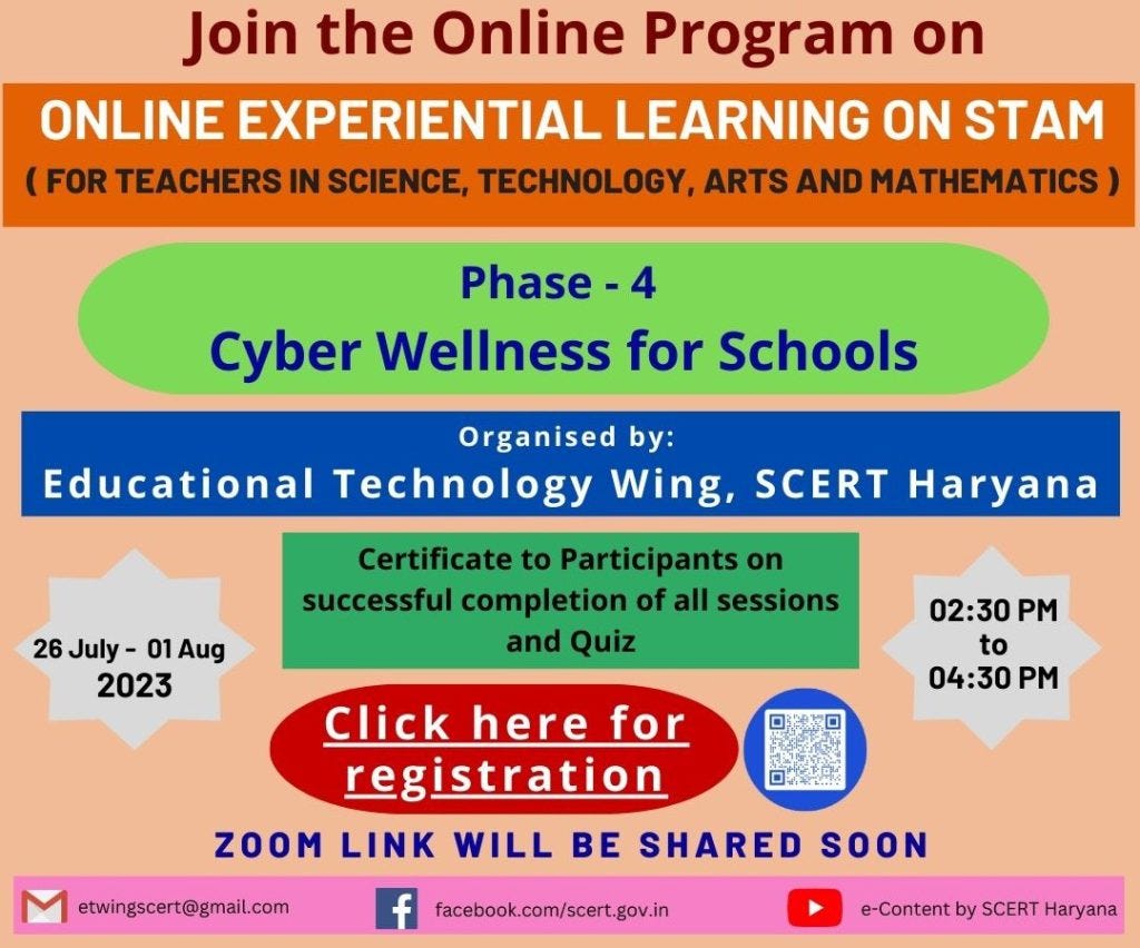 Cyber Wellness for Schools: OEL by SCERT Haryana | by Kuldeep | Medium