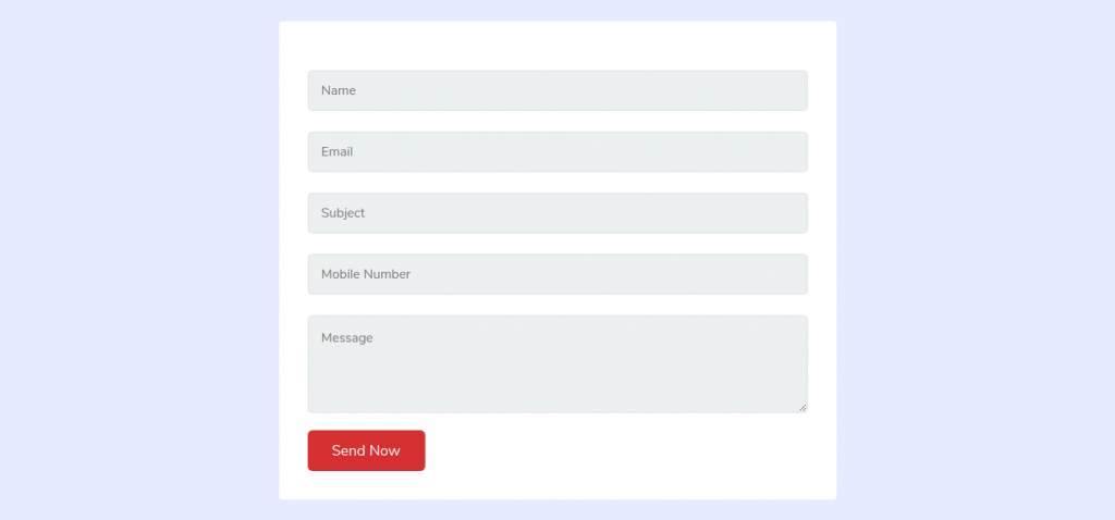 Plain Contact Us Form In HTML and CSS | by w3hubs | Medium