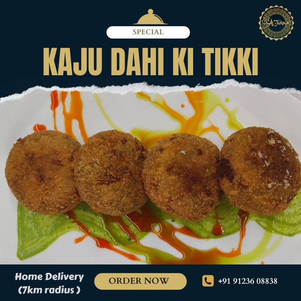 Savor the Delicacy: Kaju Dahi Ki Tikki at Al Tamr | by Al Tamr ...