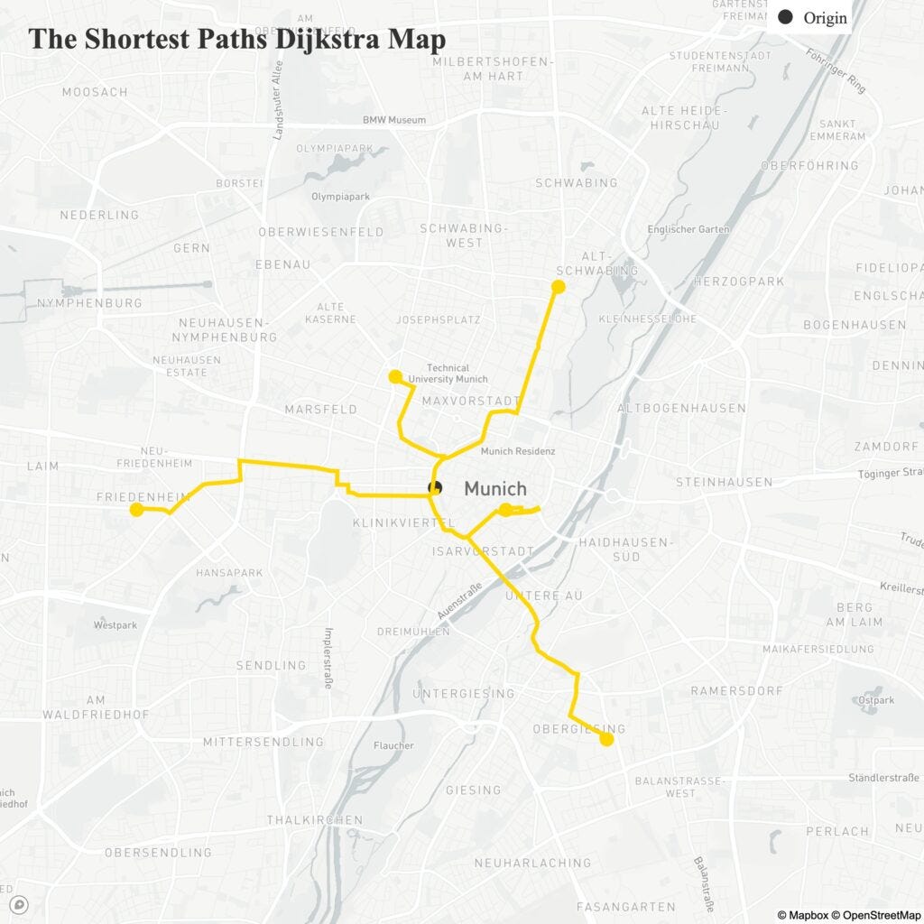 Plotting The Optimal Route For Data Scientists In Python Using The Dijkstra Algorithm By