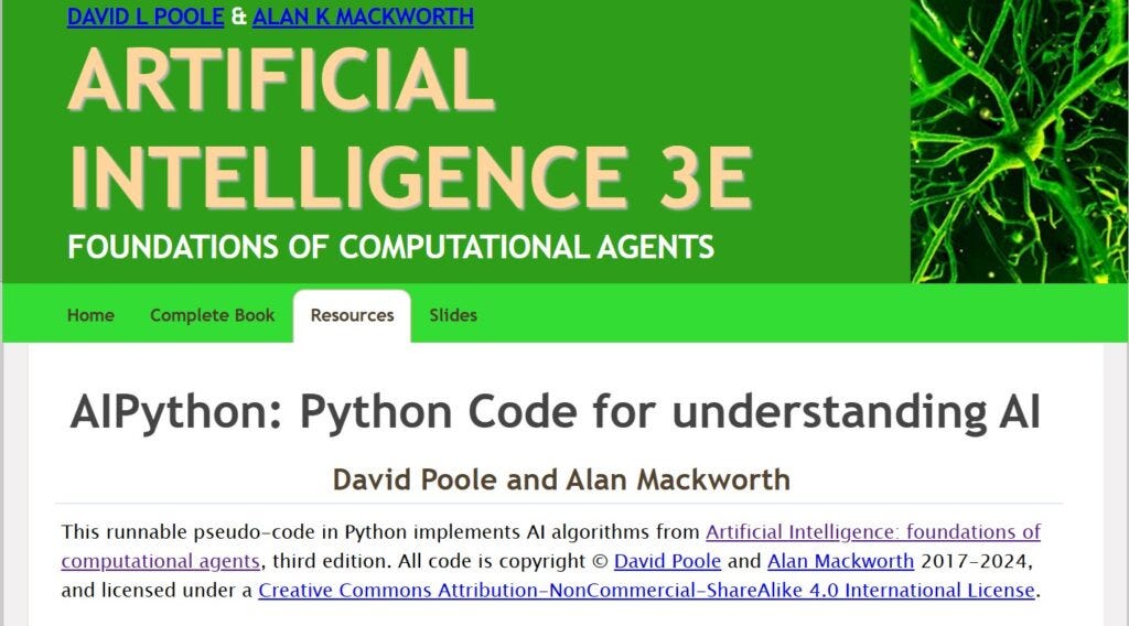 AIPython & Online Learning Resources for Artificial Intelligence: Foundations of Computational ...
