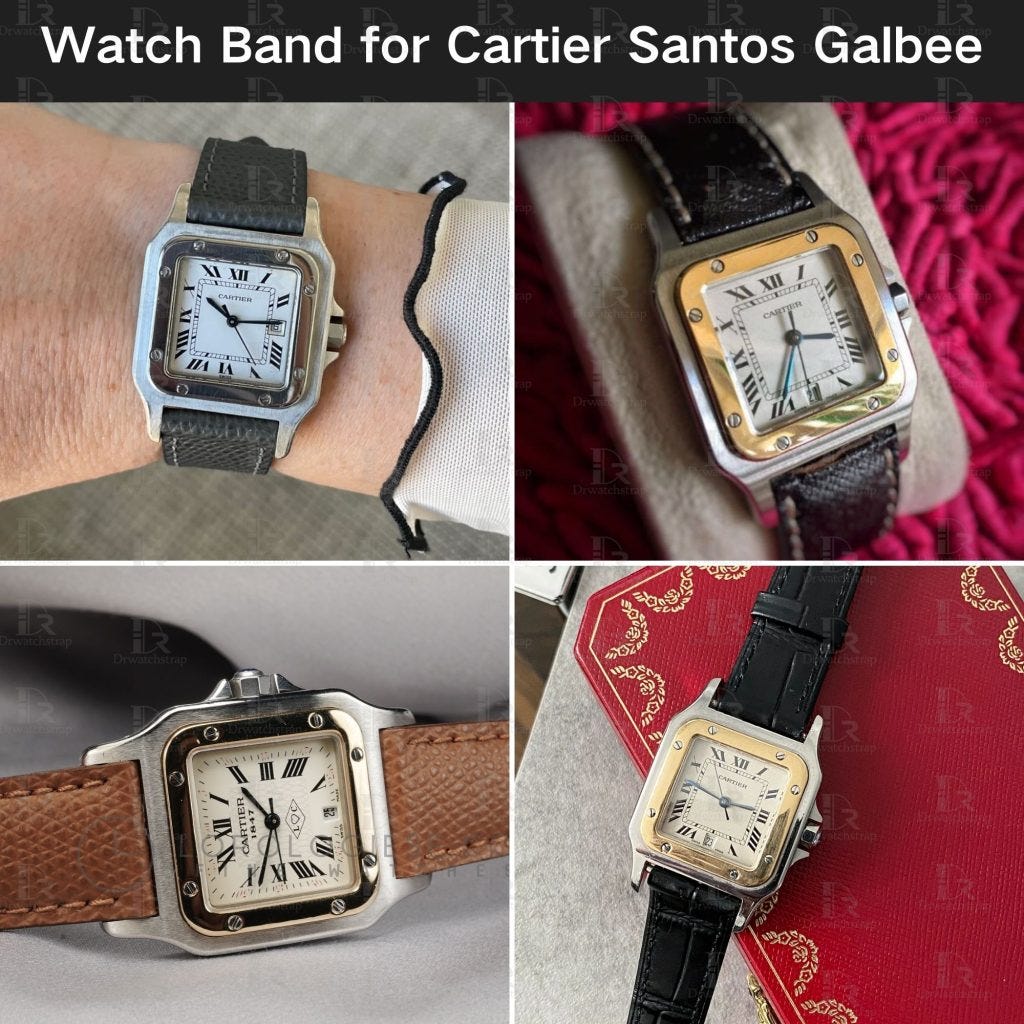 Watch band Guide for Cartier Santos Galbee | by Drwatchstrap - Custom handmade leather watch ...