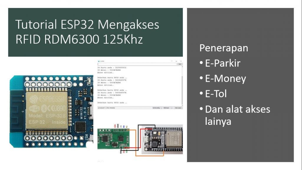Tutorial ESP32 Mengakses RFID RDM6300 125Khz | by Anak Kendali | Medium
