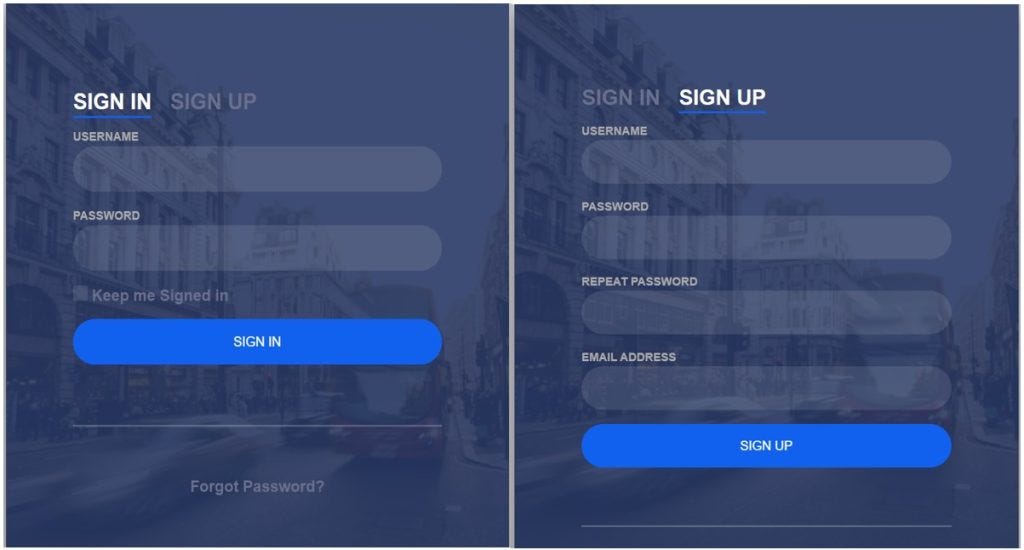 Login And Registration Form In Html And Css With Source Code By