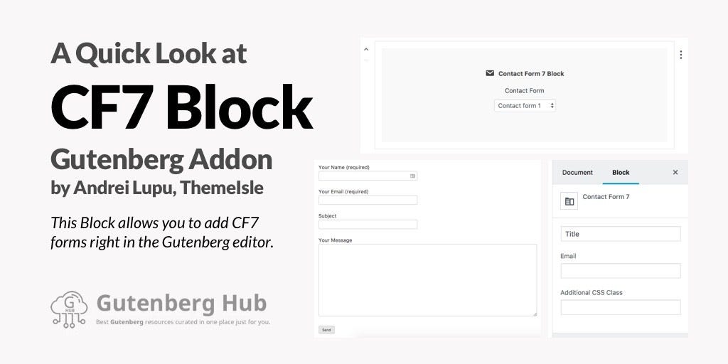 Contact Form 7 Block — Gutenberg Addon — Quick Look | by Munir Kamal ...