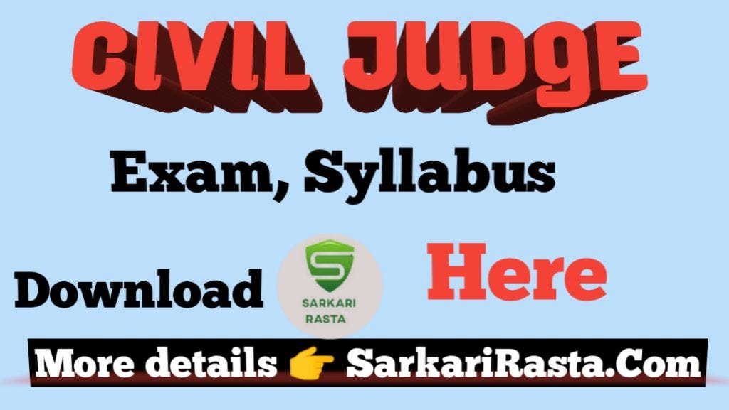 Civil Judge Exam Syllabus 2023 - Sarkari Rasta - Medium