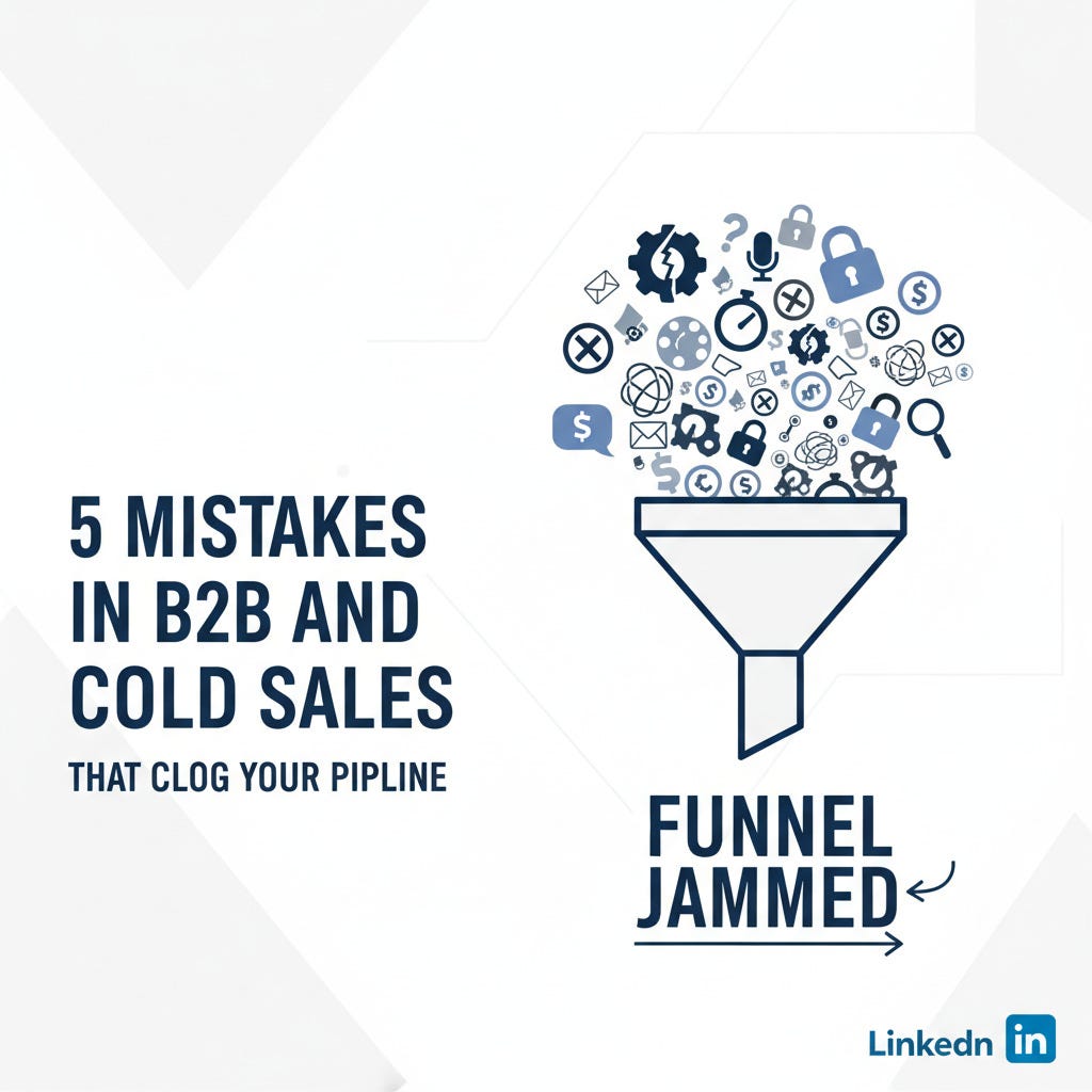 5 mistakes in B2B and cold sales that clog your pipeline | by Bolat ...