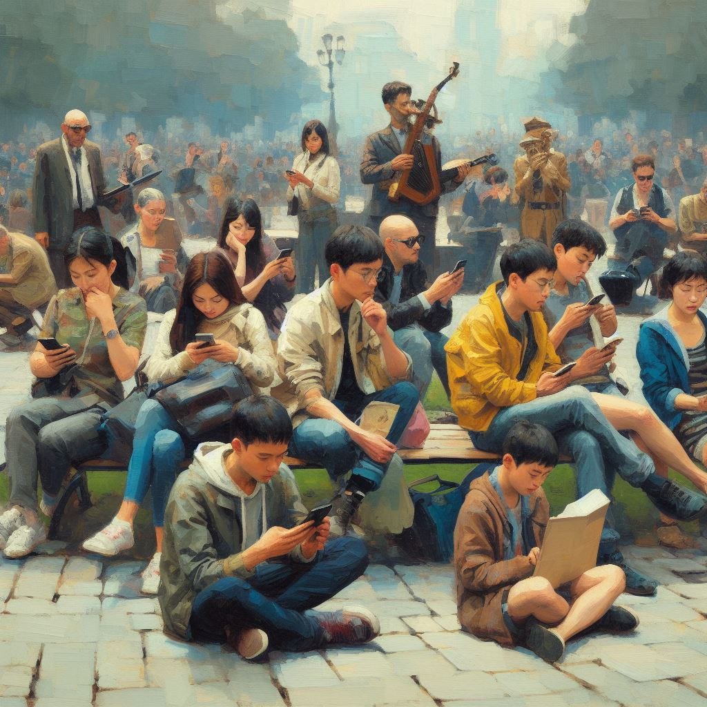 Happy life_Without media.. Hello, technological world or the world ...
