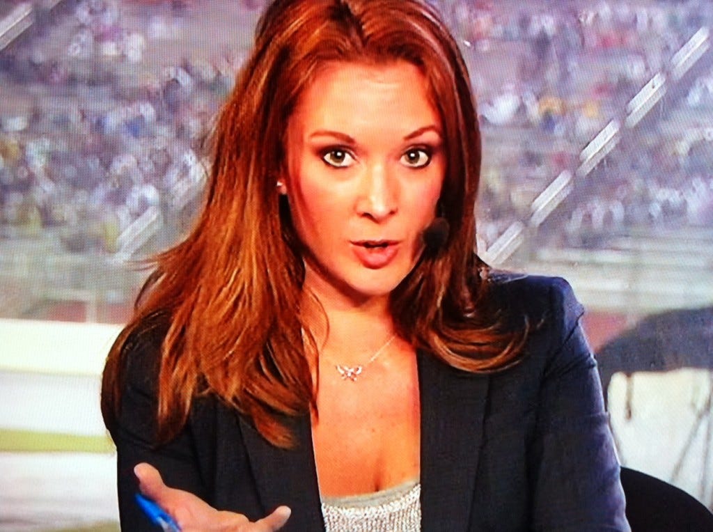 Hot Redhead ESPN NASCAR Host | by Alex B. | Ride The Pine | Medium