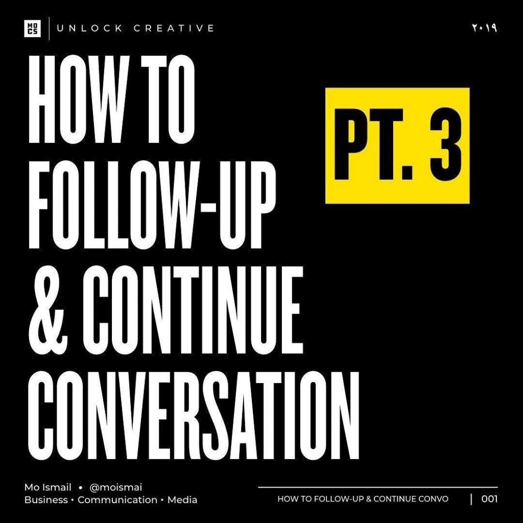 How to Follow-Up & Continue Conversation? | by Ruslan Galba | Medium