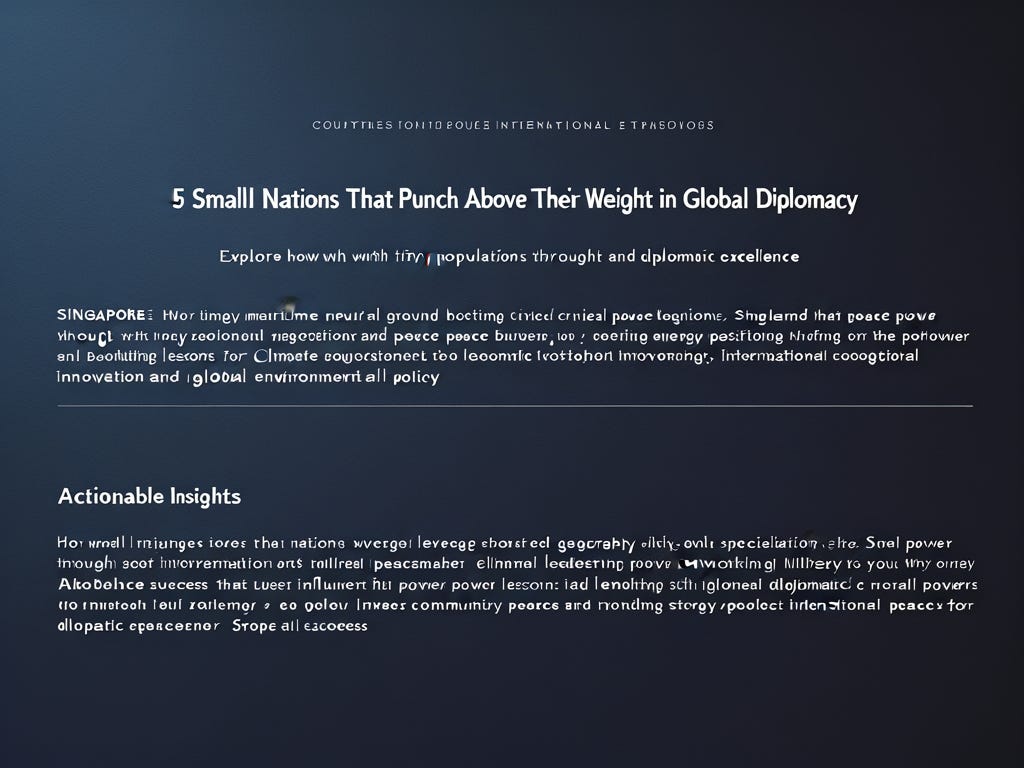 Small Nations With Outsized Global Influence: How These 5 Countries ...