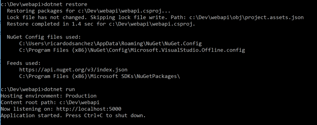 Creating a new .NET Core application using the dotnet command line | by Ricardo Sánchez | Medium