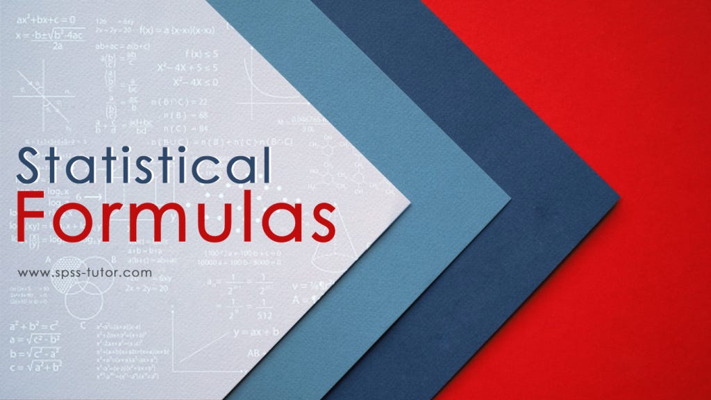 Statistical Formulas. Statistics mainly deals with the… | by Martin ...