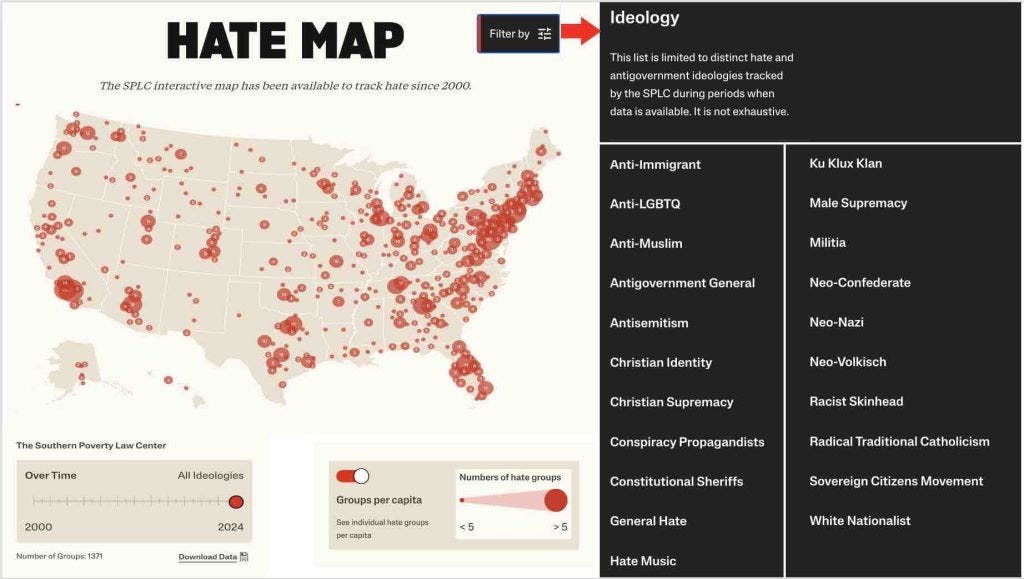 Southern Poverty Law Center maps Hate Groups in America. Check their ...