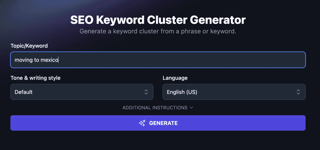 Keyword Cluster Generator | by Misterzony | Medium