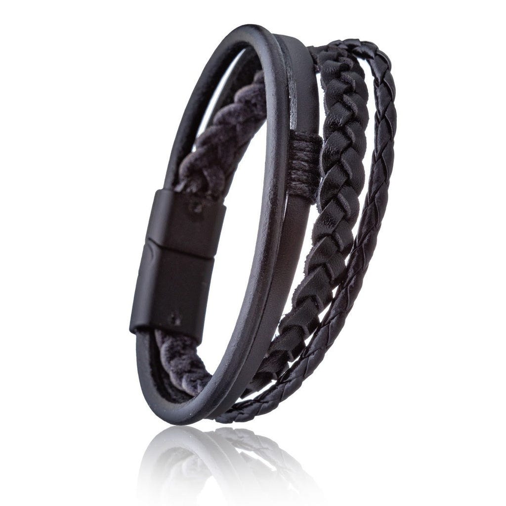 Pulseira Masculina All Black - Universo Maschio - Medium