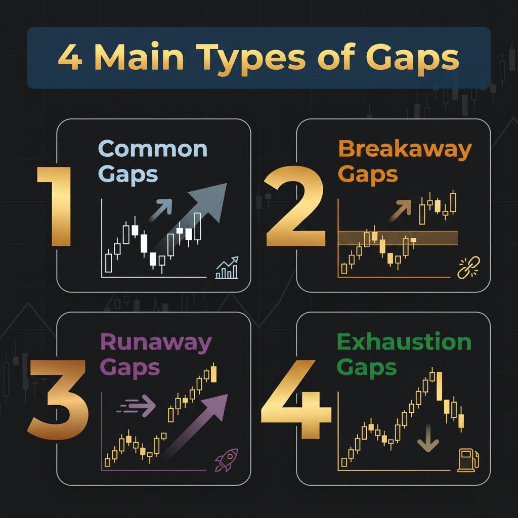 📊 “4 Types of Price Gaps Every Trader Should Watch — Because Gaps Aren ...