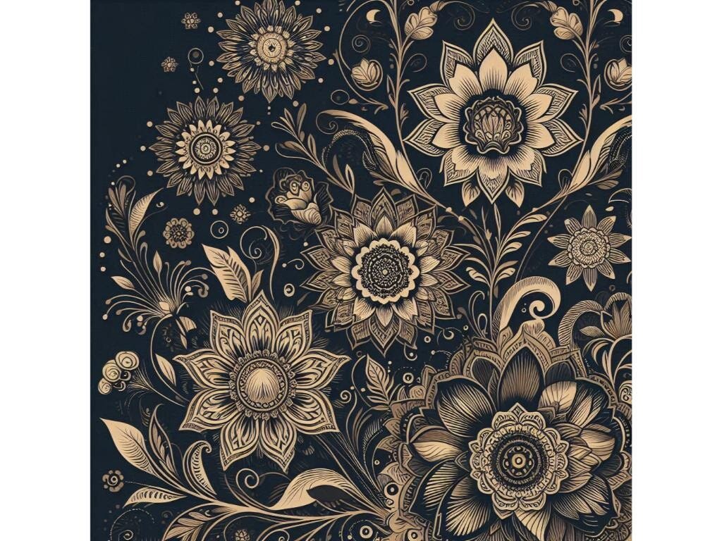 Elegant Boho Floral Pattern with Intrica Free | by Luminouslagoon | Sep ...