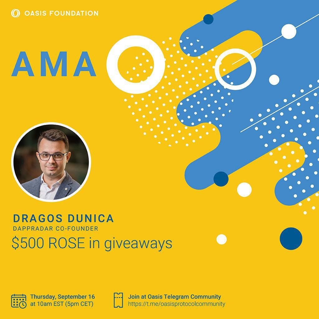 AMA Oasis Network dengan DAppRadar | by Muhamad Ihsan | Oasis Protocol ...
