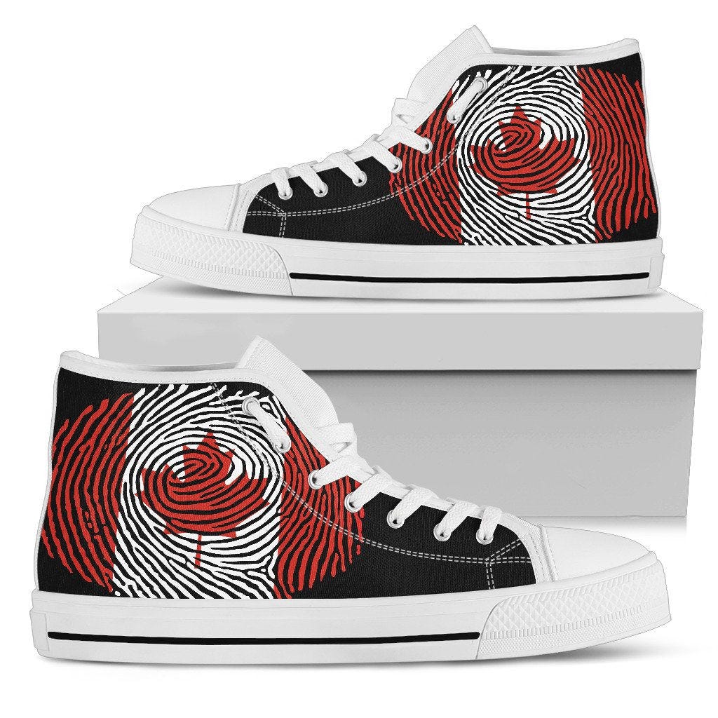 Canada Fingerprint Flag High Top Canvas Shoes 01 Click To Buy Now 2024 ...