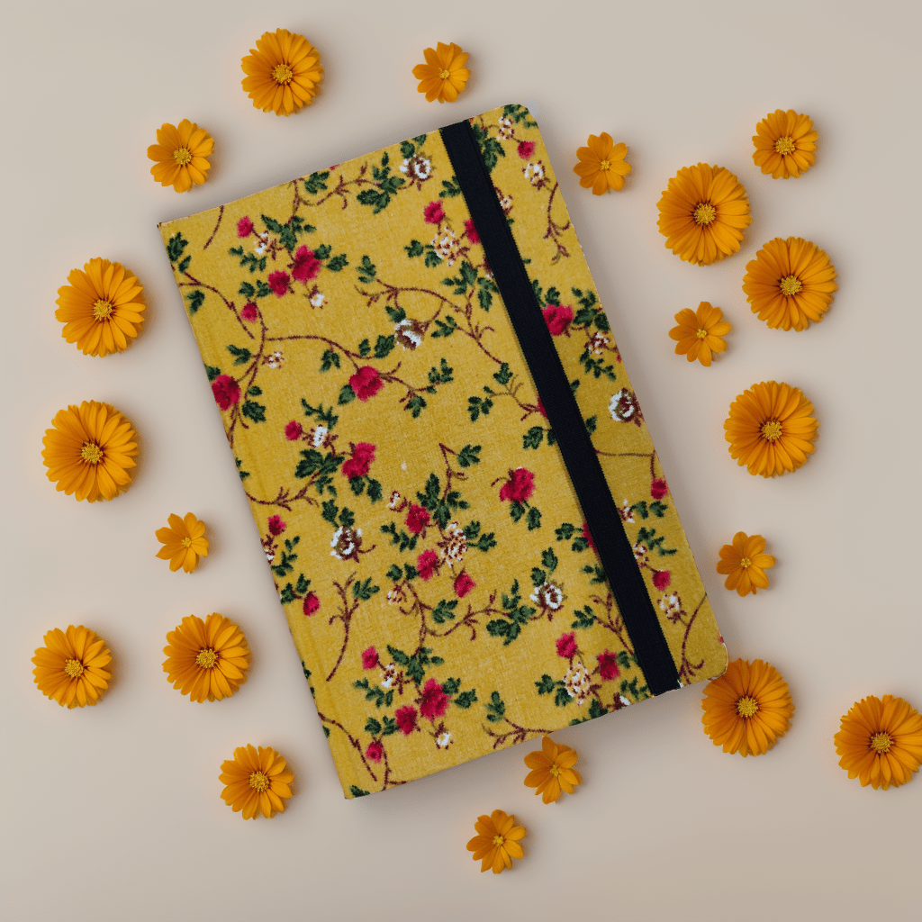 Yellow Floral Diary - Deskstore - Medium