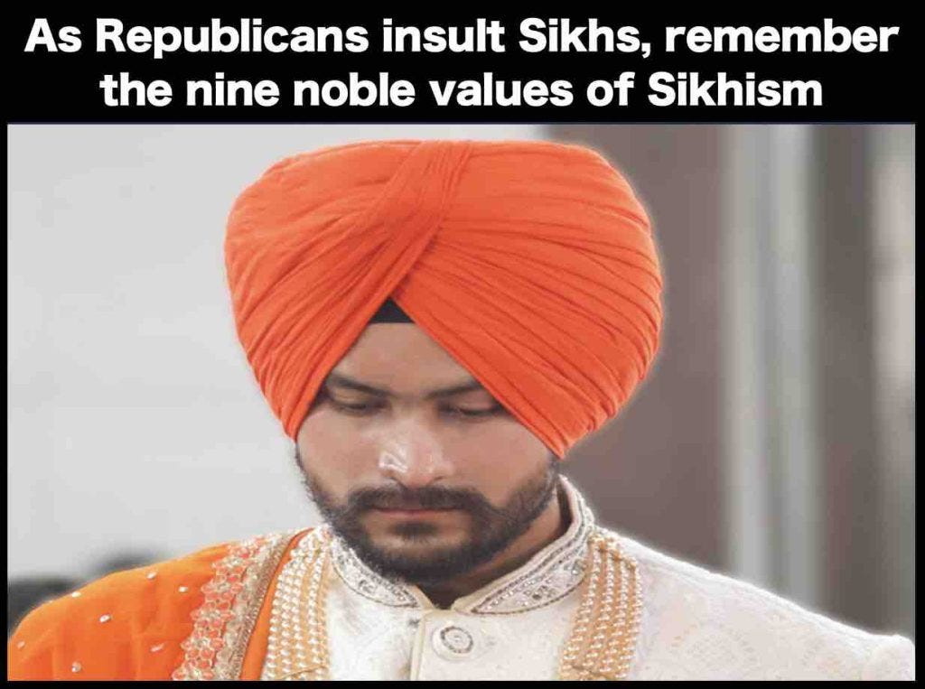 As Republicans insult Sikhs, remember the nine core values of Sikhism ...