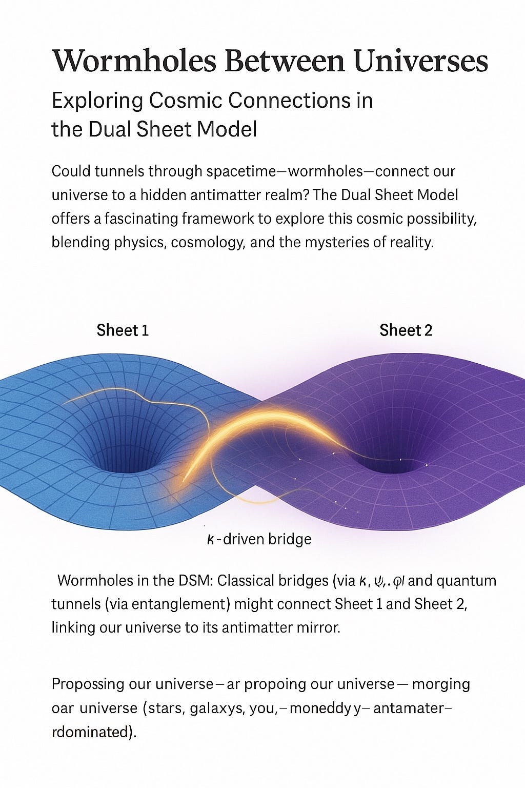 Wormholes Between Universes: Exploring Cosmic Connections in the Dual ...
