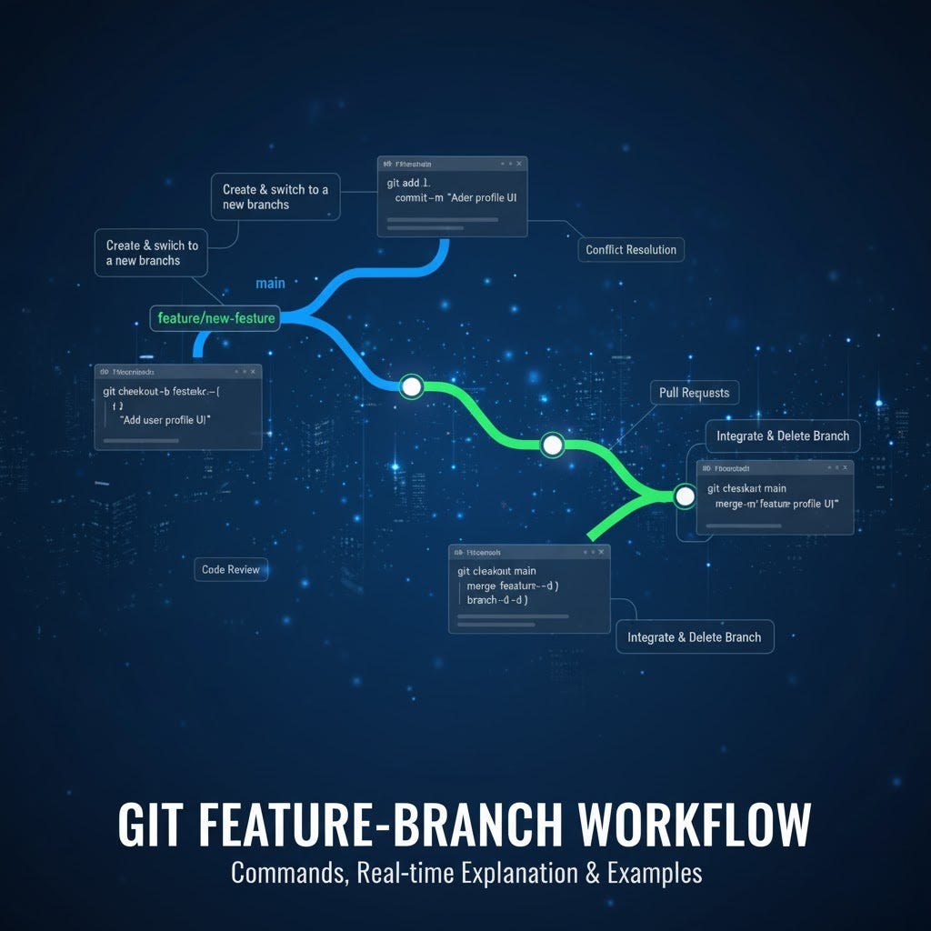 Master the Git Feature-Branch Workflow: A Complete Guide with Real Examples | by Bhargavt | Medium