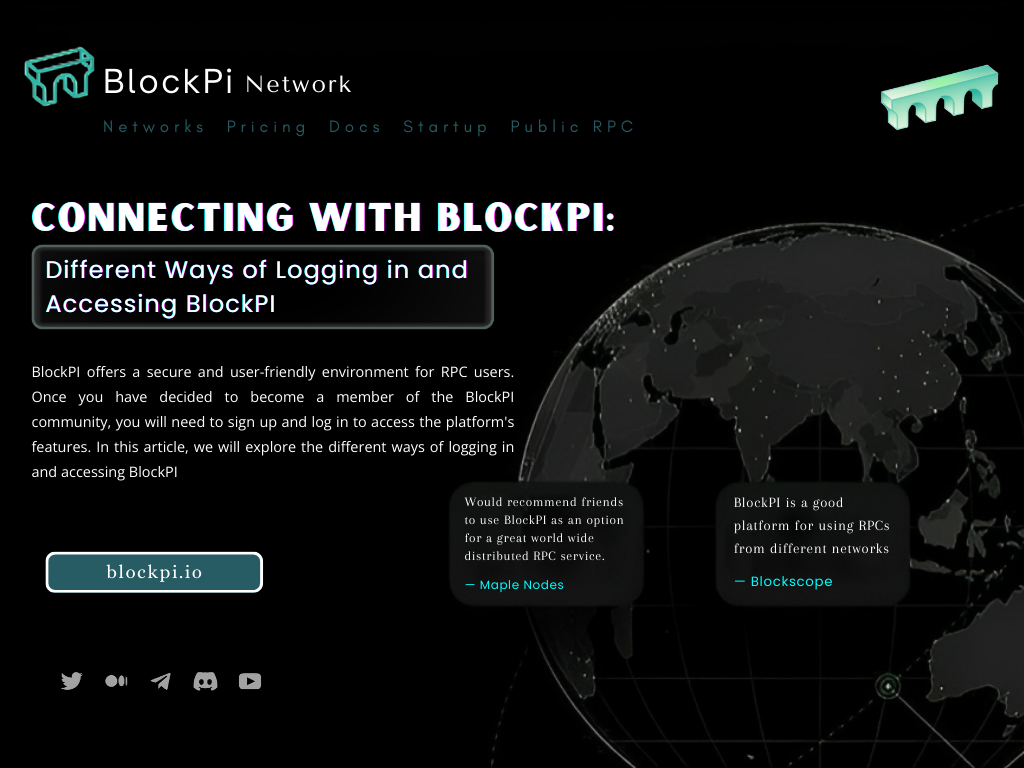 Connecting with BlockPI: Different Ways of Logging in and Accessing BlockPI; | by ...