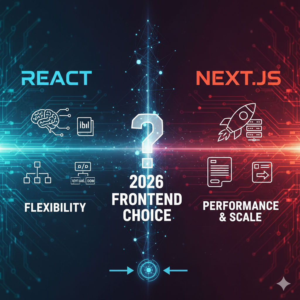 Next JS vs React : Which Framework to choose for Front end in 2026? | by Megha Verma | Predict ...
