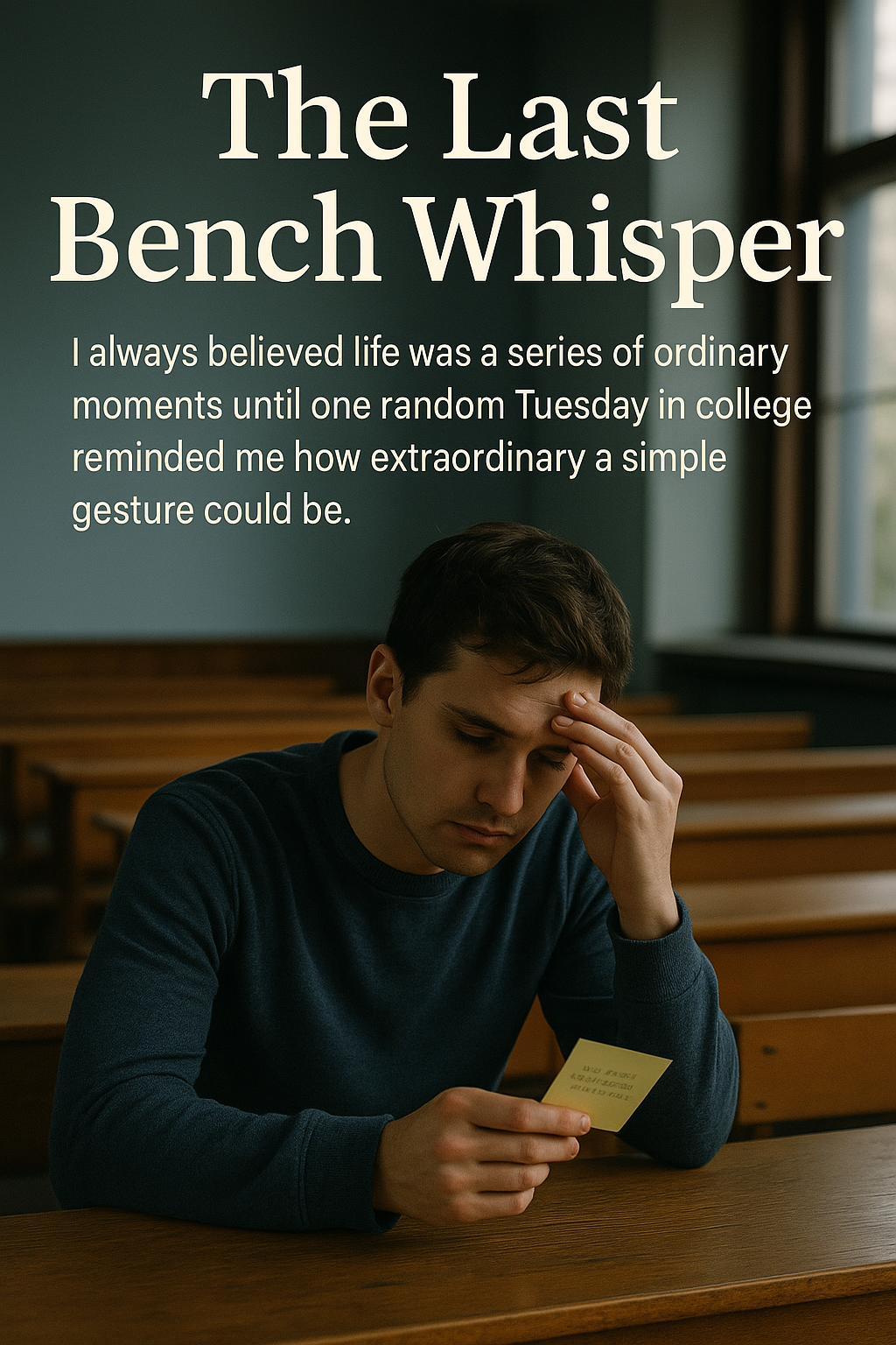 The Last Bench Whisper. I always believed life was a series of… | by ...