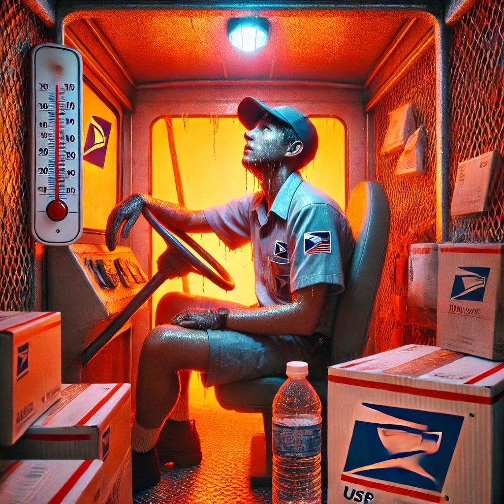 Hydration Won’t Save USPS Workers from the Heat Trap | by Mark Calee ...