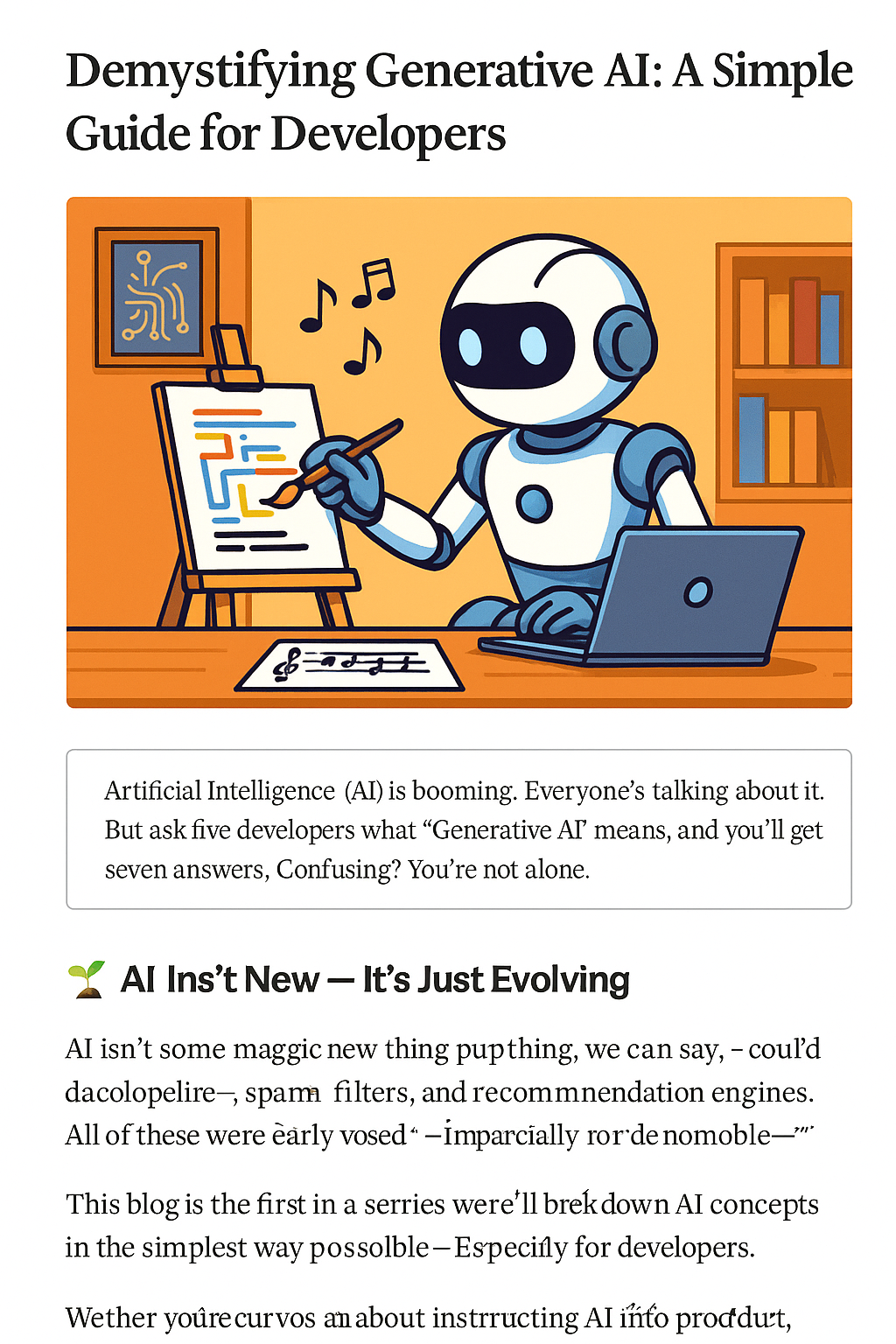 Demystifying Generative AI: A Simple Guide for Developers | by Junaid Ul Haq | Jul, 2025 | Medium