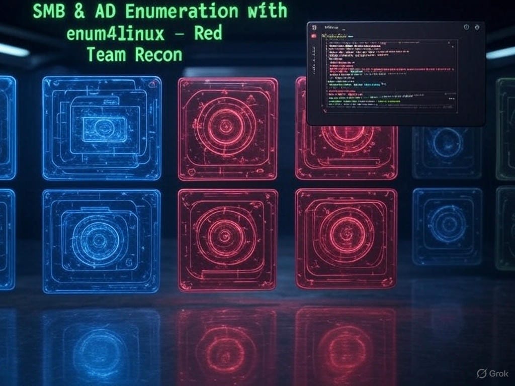 🎭 Red Team Recon Write-Up: SMB & AD Enumeration with enum4linux | by Shah kaif | Medium