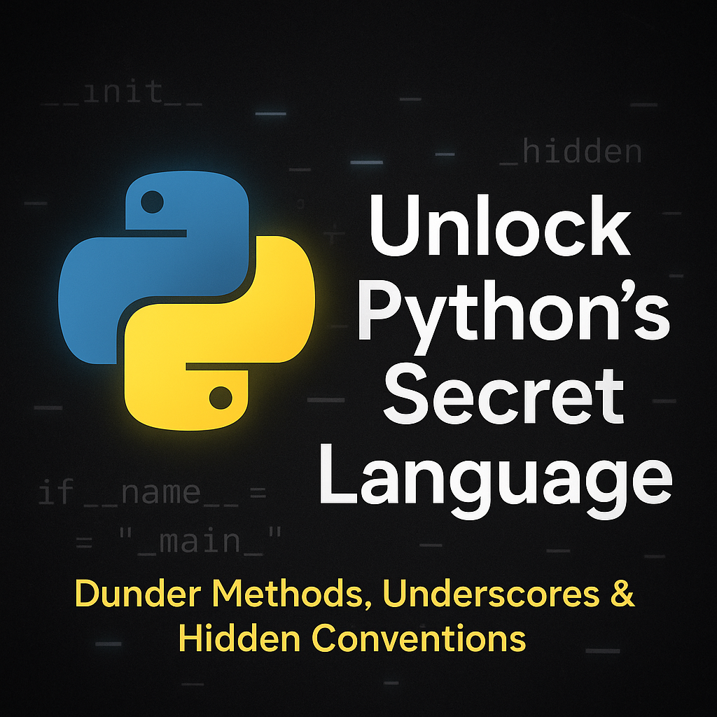 🐍 Unlocking Python’s Secret Language: The Deep Guide to Dunder Methods, Underscores, and Hidden ...