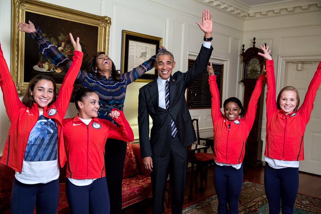 White House turns gold. In a sea of red and patriotic pride… | by ...